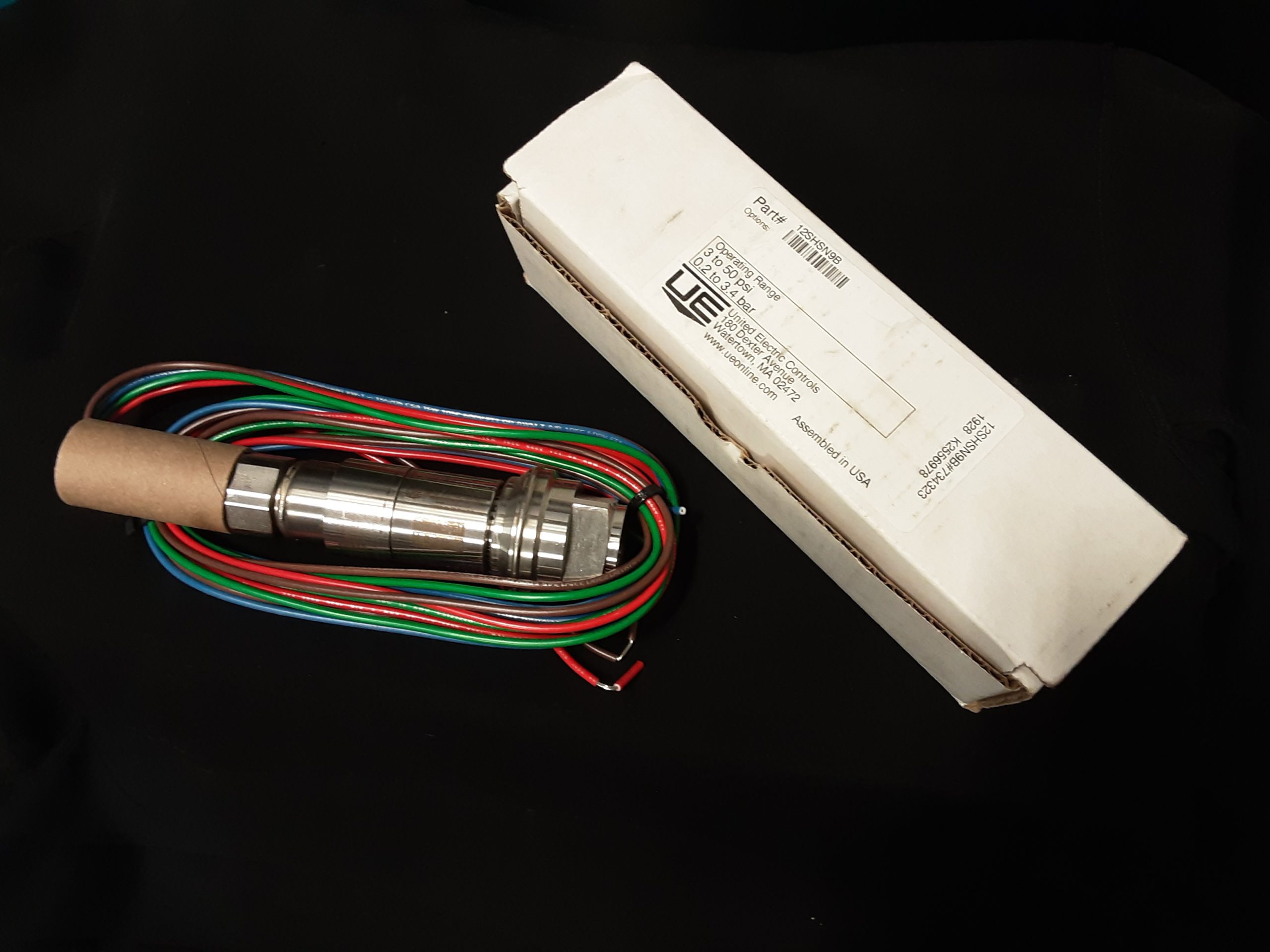 PRESSURE SWITCH Range: 3 to 50 PSI Switch: (1) SPDT – Hermetically ...