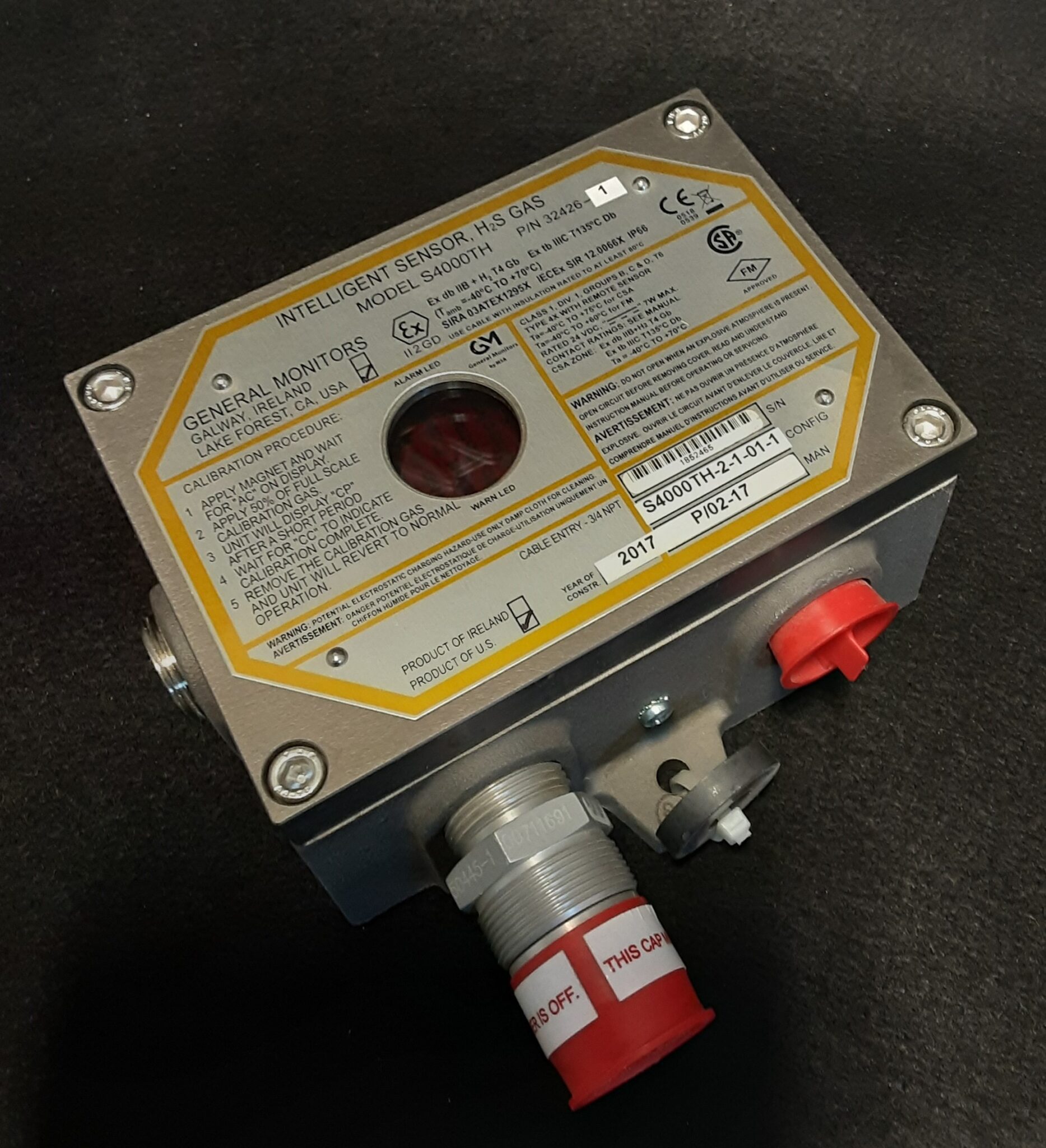 MODEL S4000TH INTELLIGENT H2S DETECTOR - Control Tech