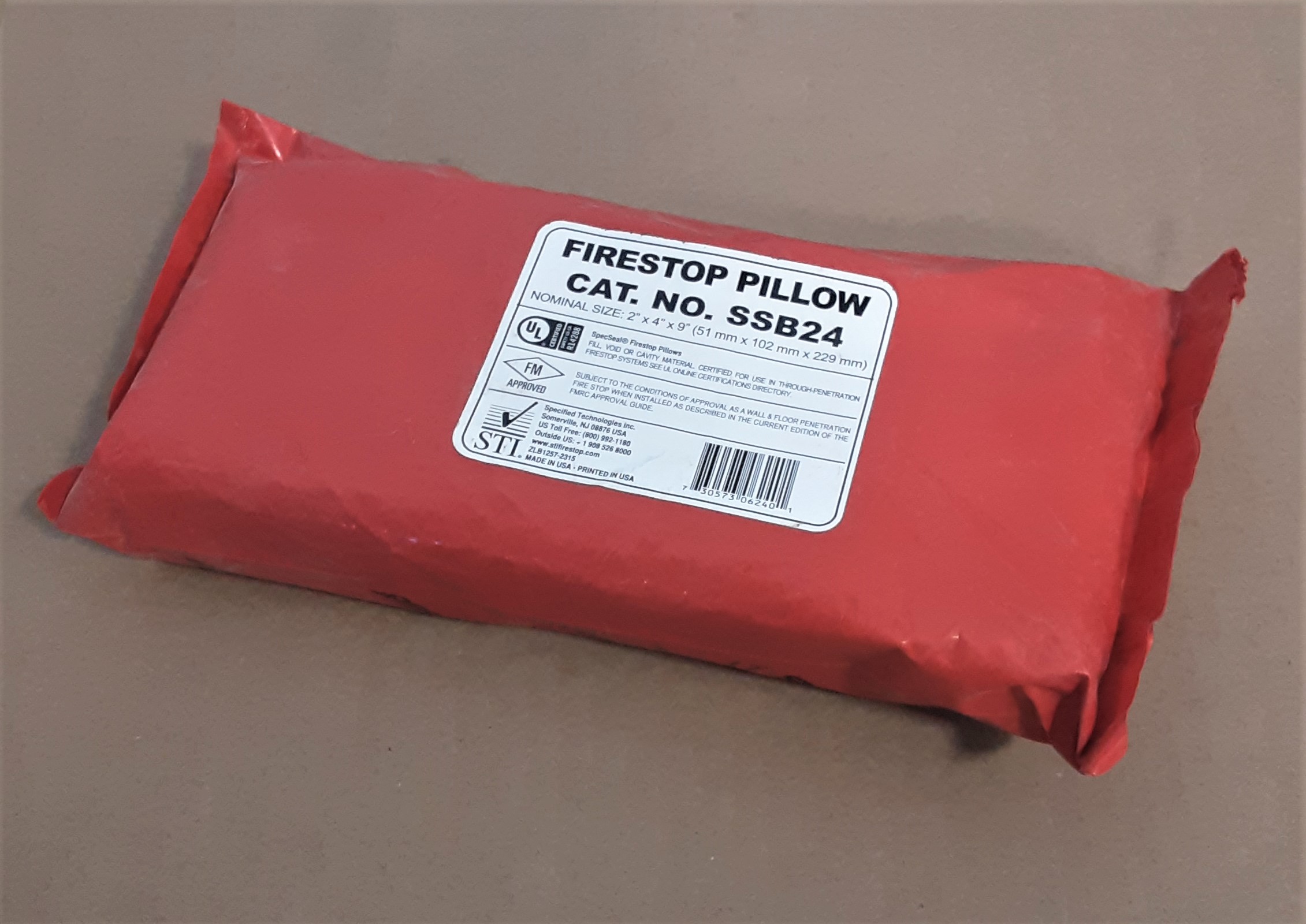 FIRESTOP PILLOW 2X4X9 - Control Tech