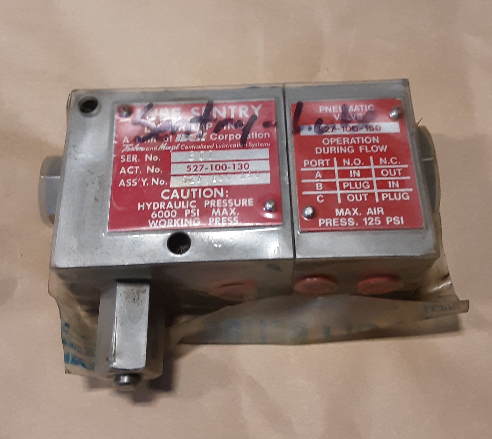 LUBE SENTRY ACTUATOR - Control Tech