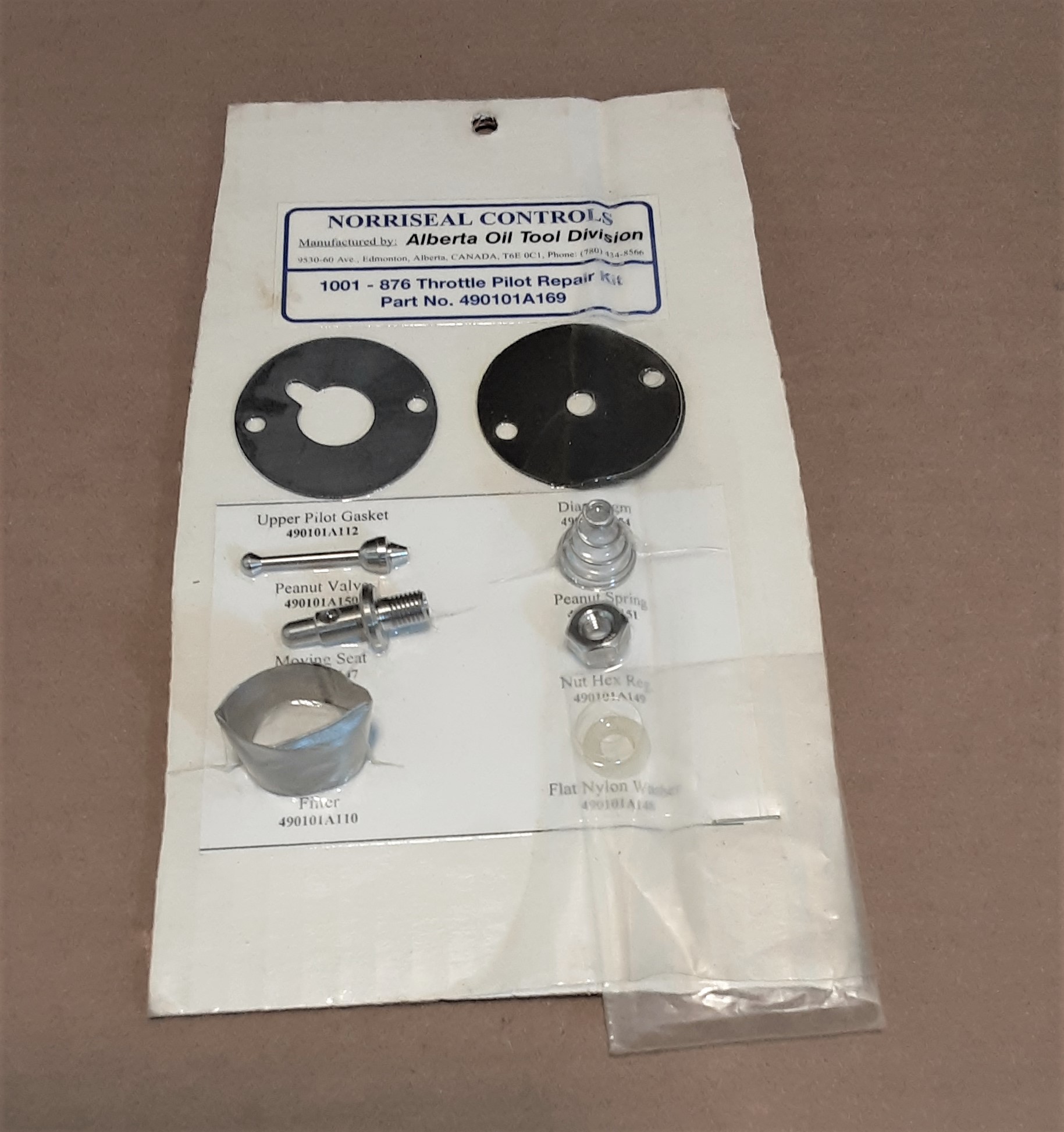 1001A NORRISEAL PILOT R-KIT THROTTLING - Control Tech