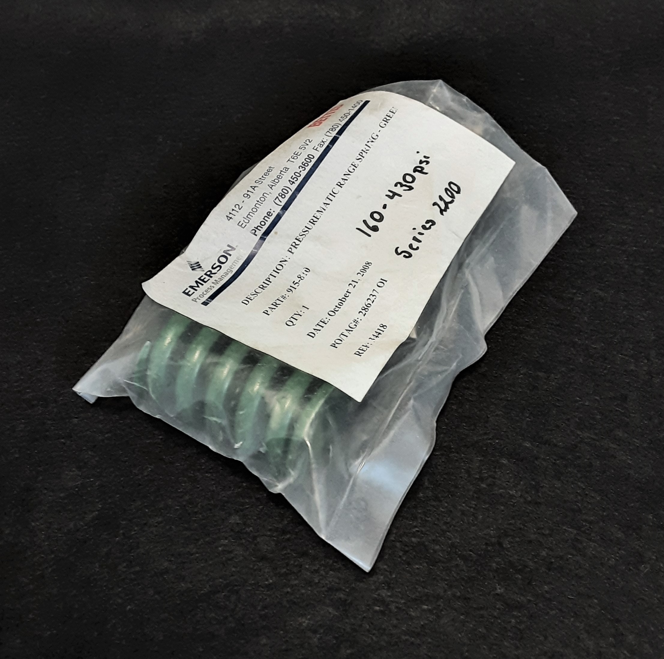 PRESSUREMATIC GREEN SPRING - Control Tech