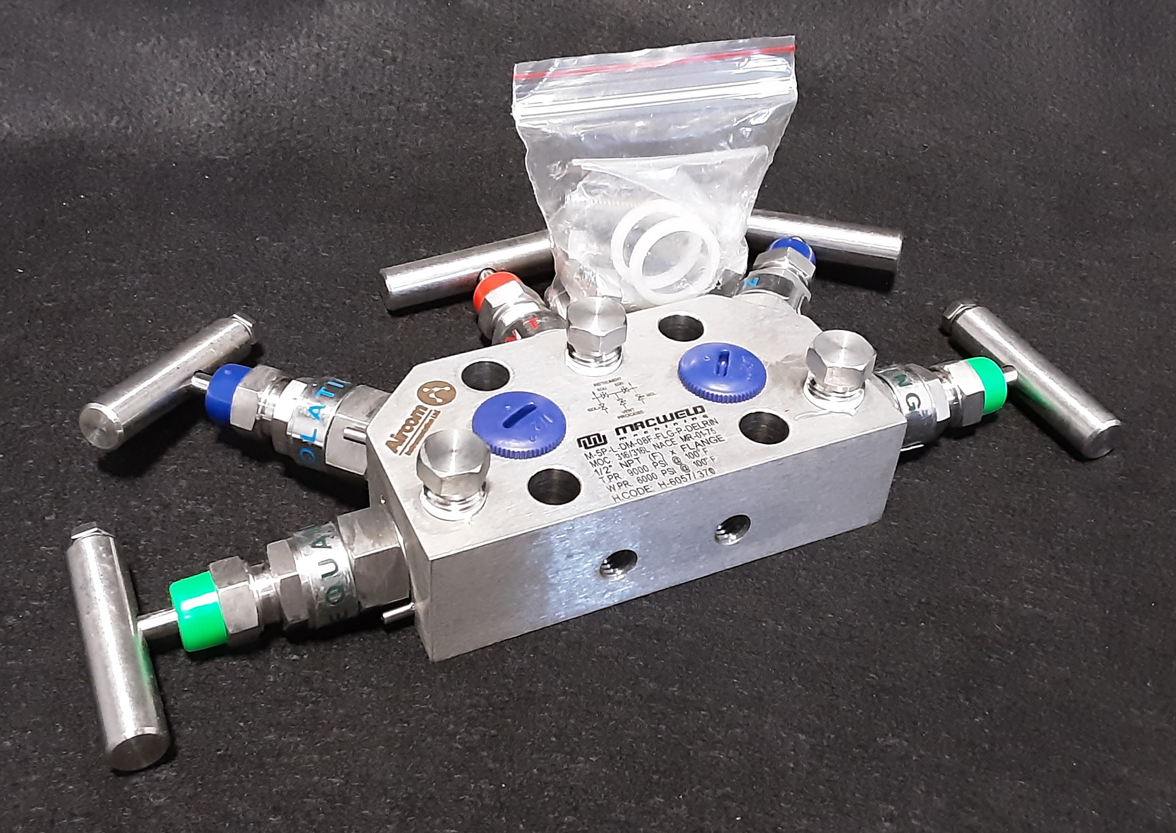 5 VALVE BAR/WAFER 316L 1/2″NPT X FLG - Control Tech